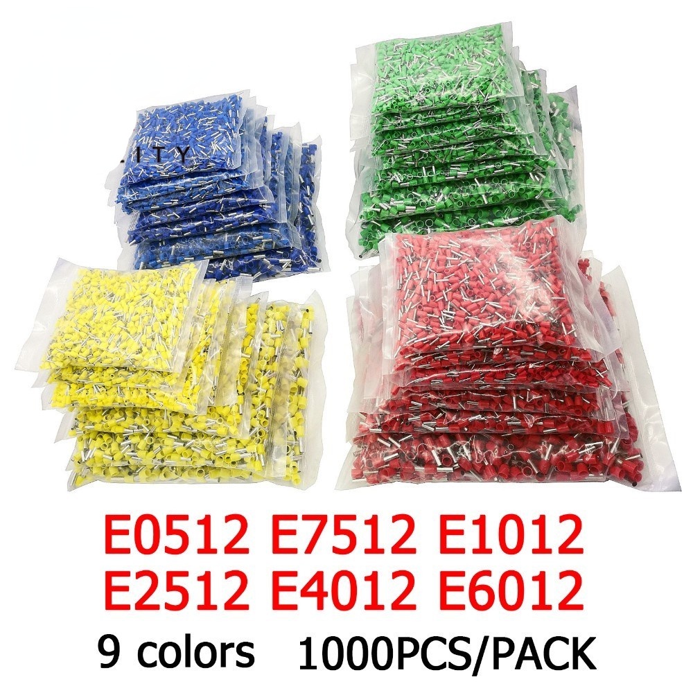 Set 1000 Đầu Nối Dây Điện E0512 E7512 E1012 E1512 E2512 | Shopee Việt Nam