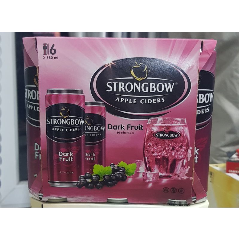 Nước trái cây lên men Strongbow 330ml táo, dâu, nho , mật ong (6lon/lốc ...