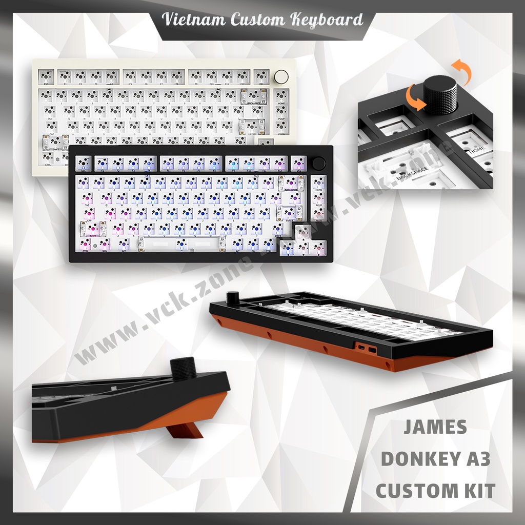 KIT James Donkey A3 Gasket Pro | Full Foam 3 Modes Mạch Xuôi RGB ...