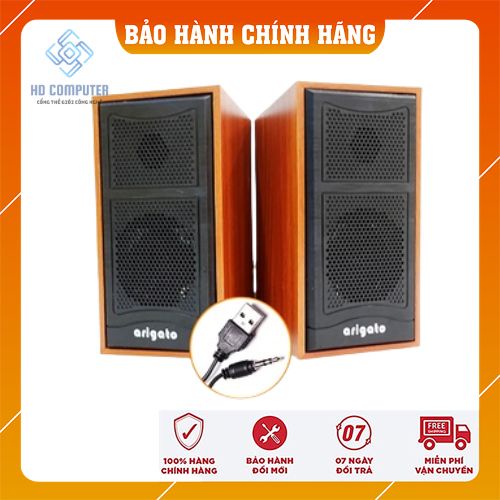 Loa máy tính vi tính laptop mini để bàn vỏ gỗ Arigato M22 Bảo Hành 6 ...