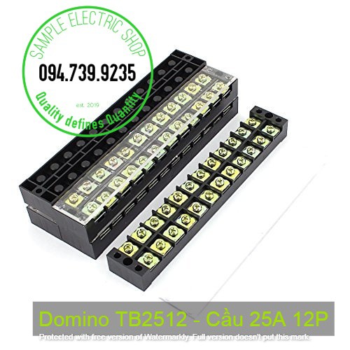 Cầu đấu TB2512- Cầu Domino 25A 12P - cầu đấu khối 25A 12P | Shopee Việt Nam