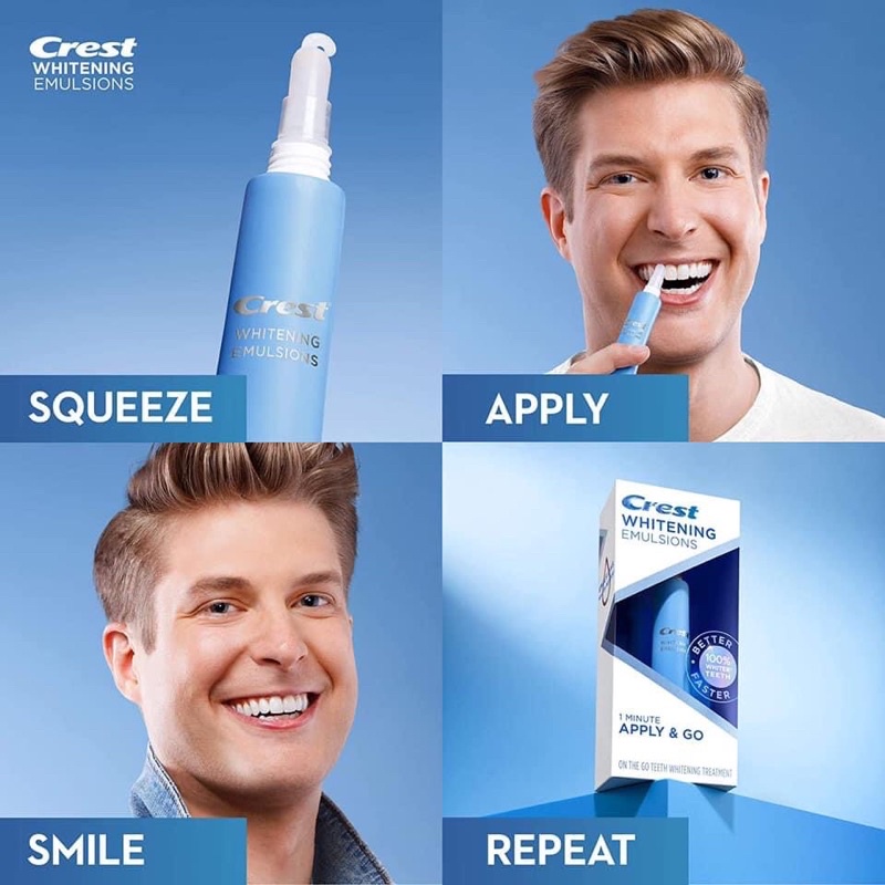 Gel tẩy trắng răng dưỡng răng trắng sáng Crest Emulsions tuyp 12ml ...