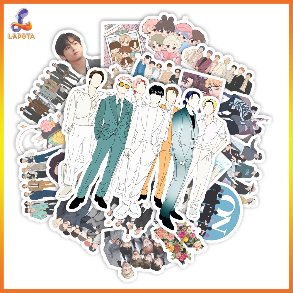 Set 50 cái Sticker BTS chống nước dán mũ bảo hiểm, dán điện thoại, hình ...