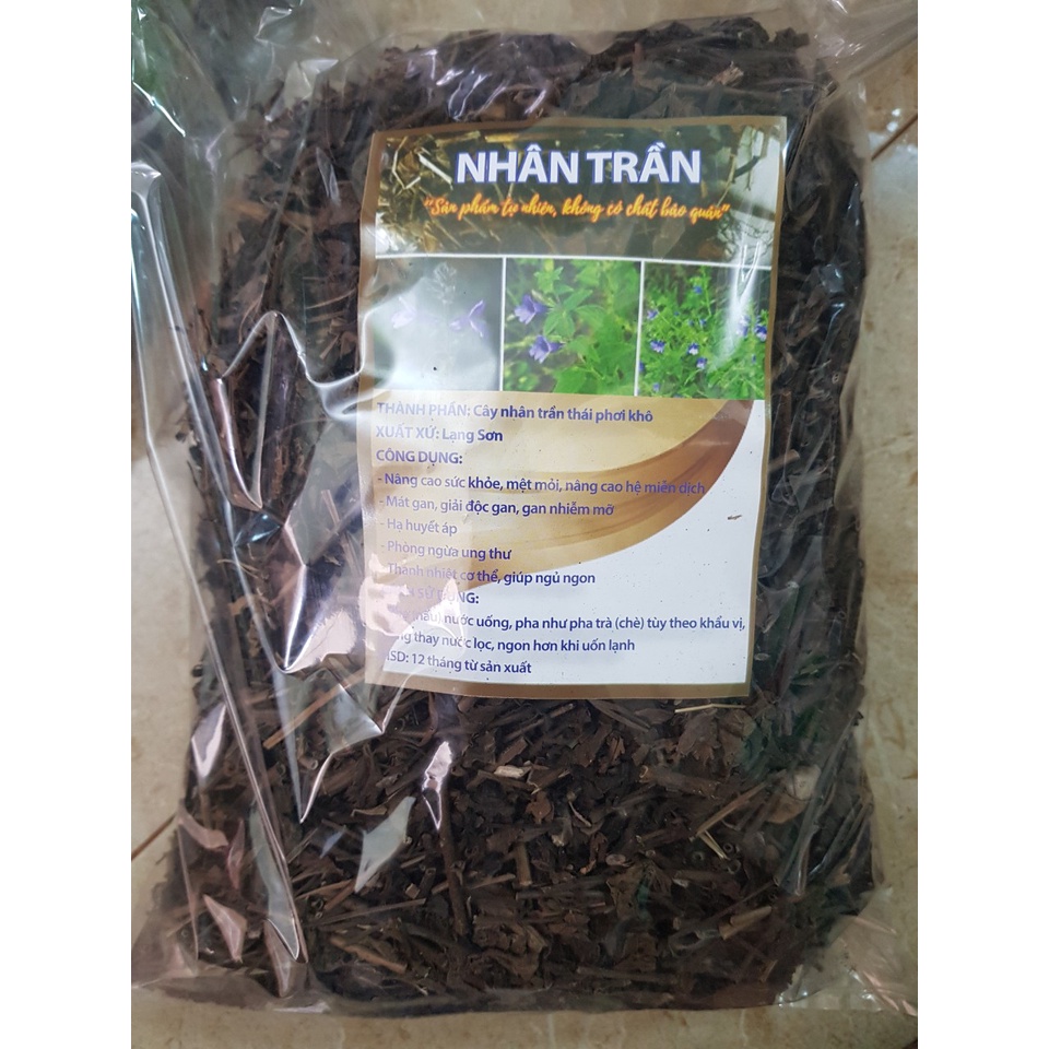 Nhân trần khô (500g), trà nhân trần, chè nhân trần hàng loại 1, thơm ...