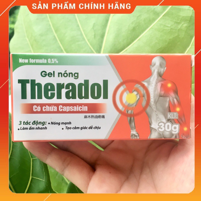 Dầu nóng, Gel nóng Theradol hỗ trợ đau mỏi cơ, xương khớp 30g - Chính ...