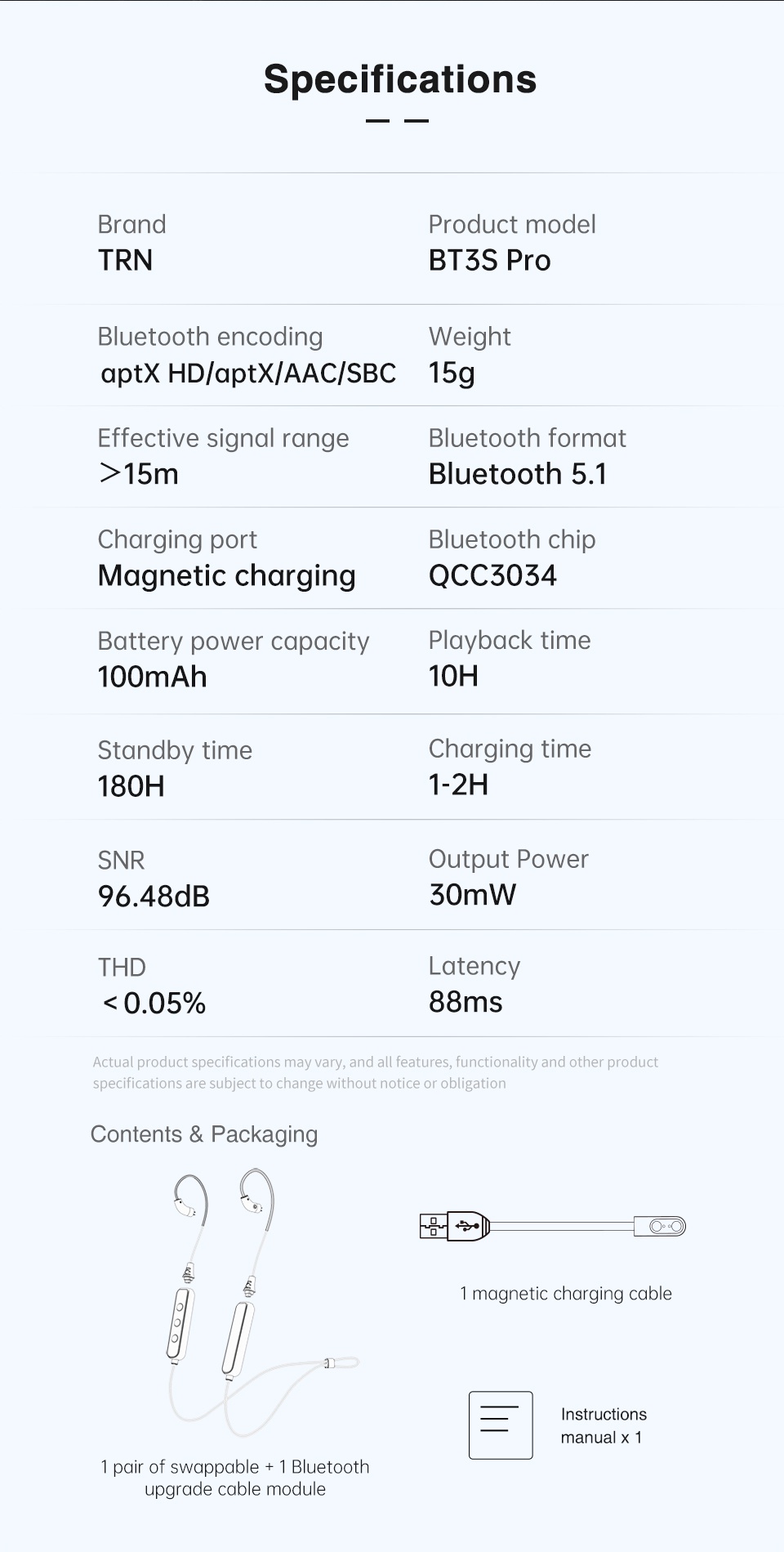 Dây Cáp Tai nghe không dây 5.1 Aptx HD TRN BT3S PRO Cho TRN MT1 PRO BAX V90S VX ZEX PRO | Shopee ...