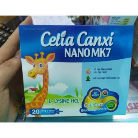 Celia Canxi Nano MK7 Bổ sung canxi vitamin D3 cho cơ thể hỗ trợ sự phát triển chiều cao hộp 20 ...