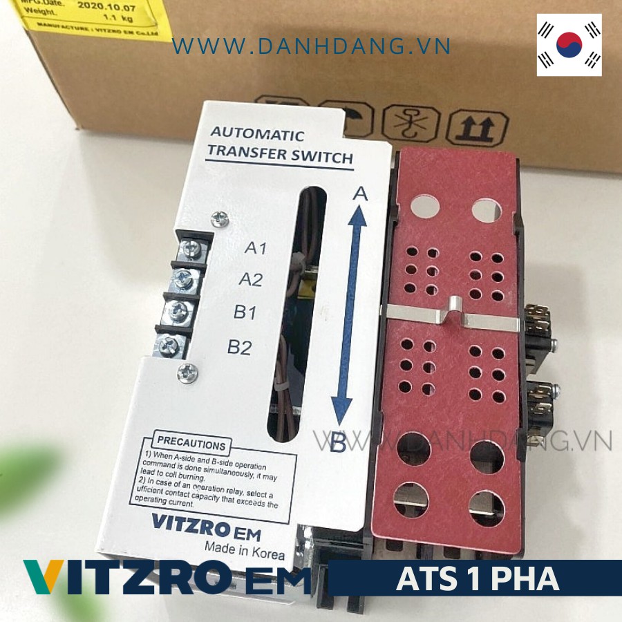 ATS 1 PHA 100A VITZRO 2P100A Hàn Quốc - Bộ chuyển nguồn tự động | Shopee Việt Nam