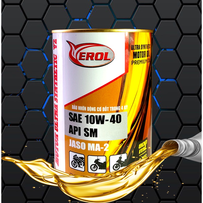 Nhớt Verol Ultra Synthetic SM V2 10W-40_0.8L | Shopee Việt Nam