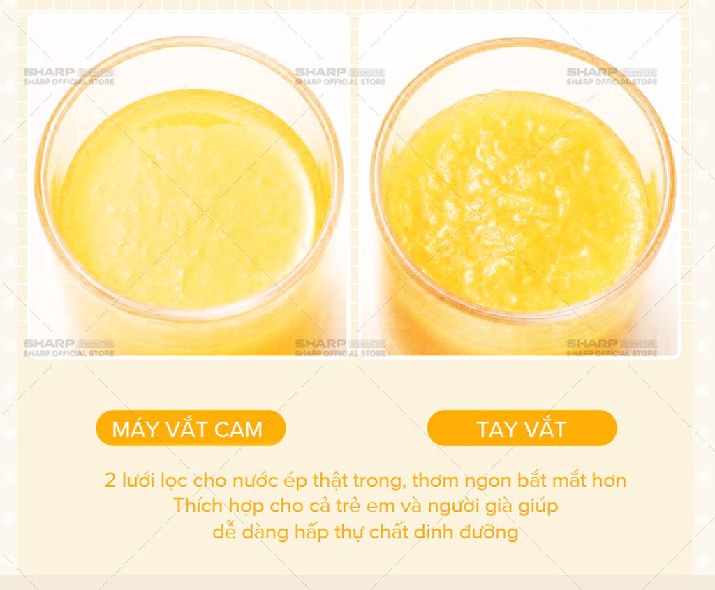 Máy Vắt Cam Công Suất 25W Sharp EJ-J256-WH ( Màu Trắng) | Shopee Việt Nam