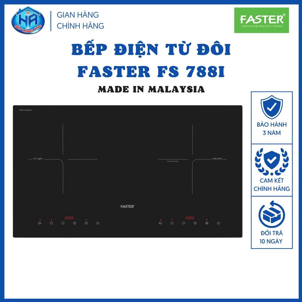 Bếp đôi điện từ hiệu suất cao Faster FS 788I - Thiết bị bếp Hồng Anh ...