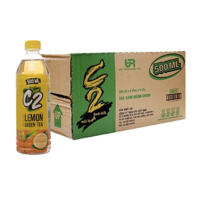Lốc 6 chai C2 trà xanh chai 455ml | Shopee Việt Nam
