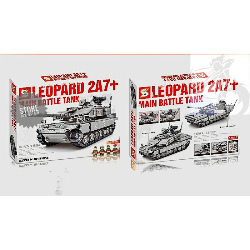 Lego SY-0104 Lắp Ráp Xe Tank Leopard 2A7+ ( 898 Mảnh ) | Shopee Việt Nam