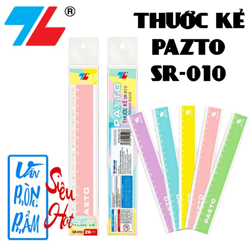 Thước Nhựa Thẳng Màu Pastel Dài 20 cm Thiên Long Pazto SR-010 | Shopee ...