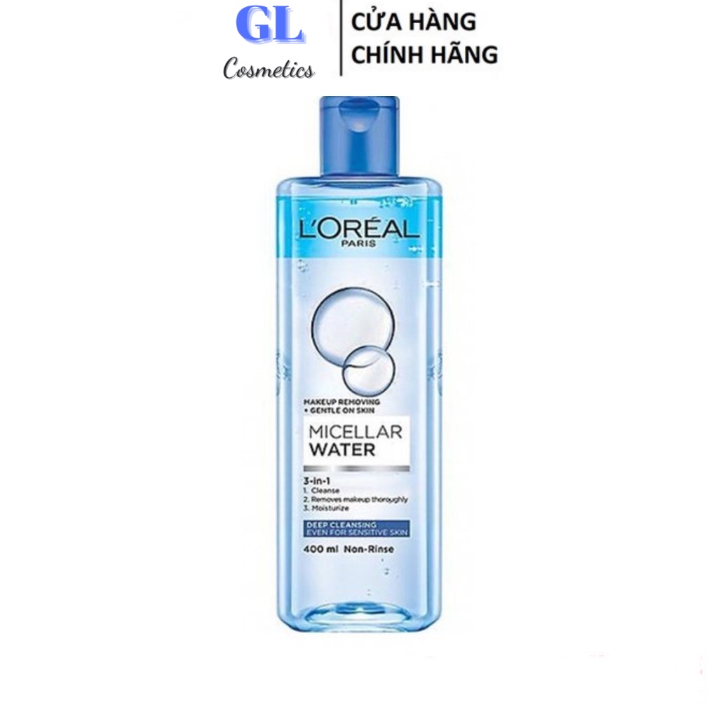 Nước Tẩy Trang Loreal Paris, L'Oreal Paris 3-in-1 Micellar Water Deep Cleansing- Xanh Đậm ...