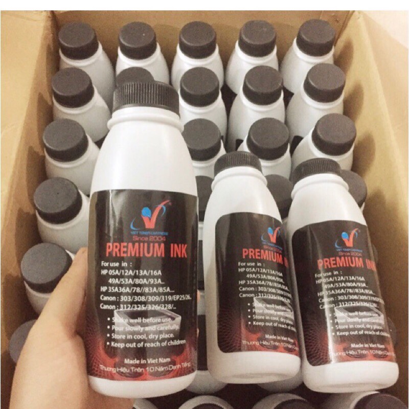 Mực nạp Premium Ink siêu đậm 12A/ 303/80A/ 05A/ 49A/ 15A...🏅Mực nạp đa ...