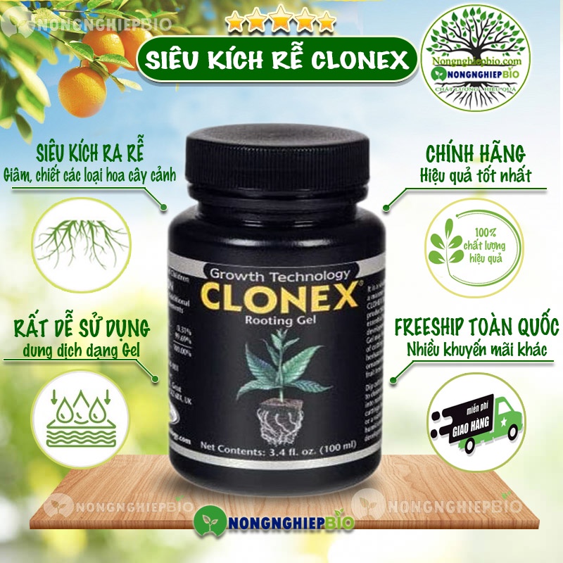 Thuốc kích rễ CLONEX 100ml Hàng Mỹ của hãng Growth Technology | Shopee Việt Nam
