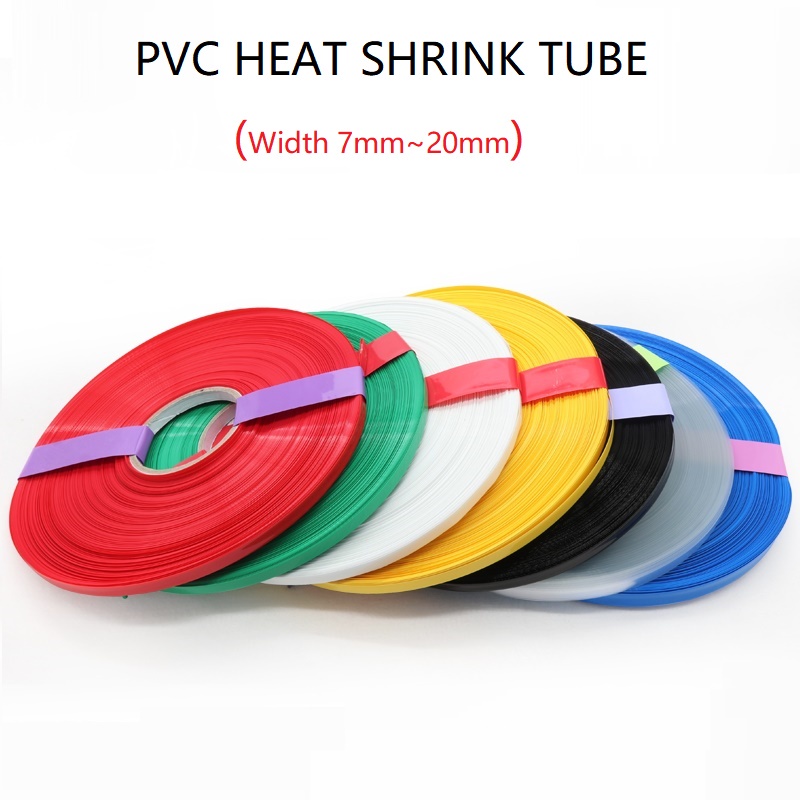 10Meter PVC HEAT SHRINK TUBE Chiều rộng ống co nhiệt PVC 7mm 12mm 15mm ...