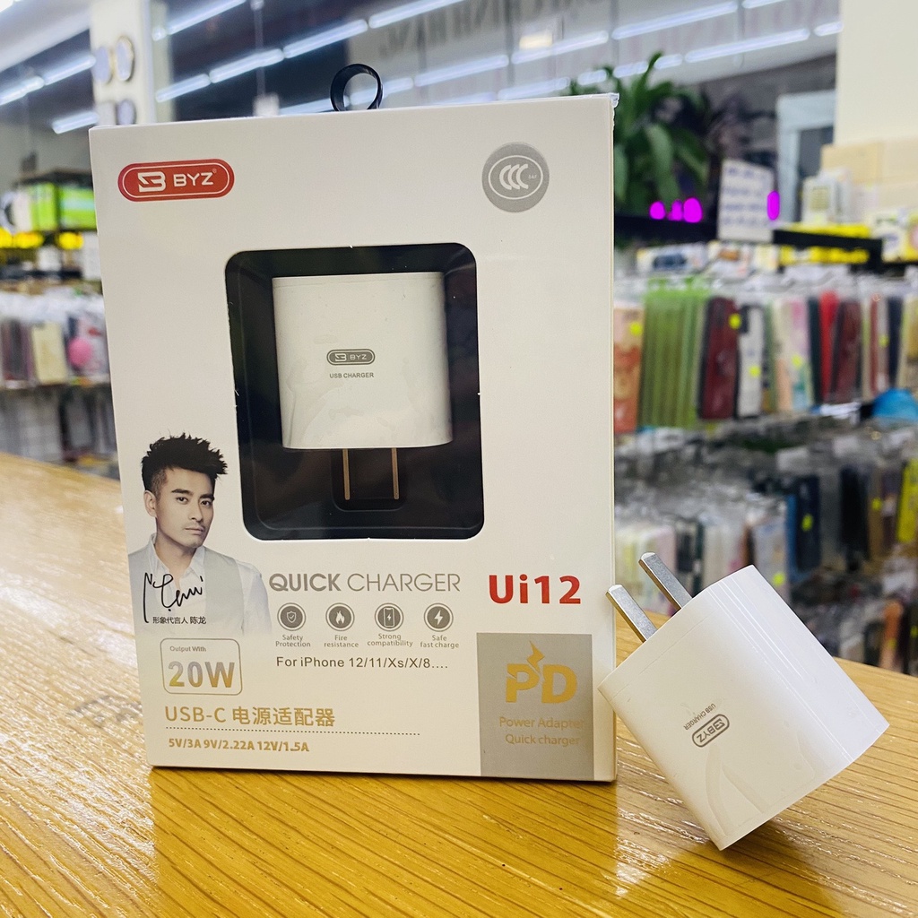 Cốc Sạc Nhanh 20W BYZ Ui12 Cổng Type C Dành Cho iPhone 11/12/13 ...