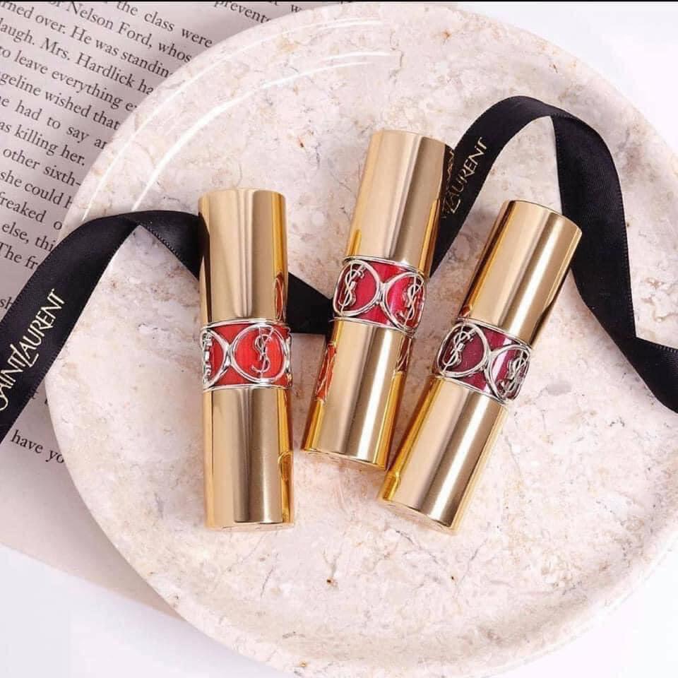 SON MÔI YSL Rouge Shimmer Shine 106 Plum Ruban Màu Đỏ Mận | Shopee Việt Nam