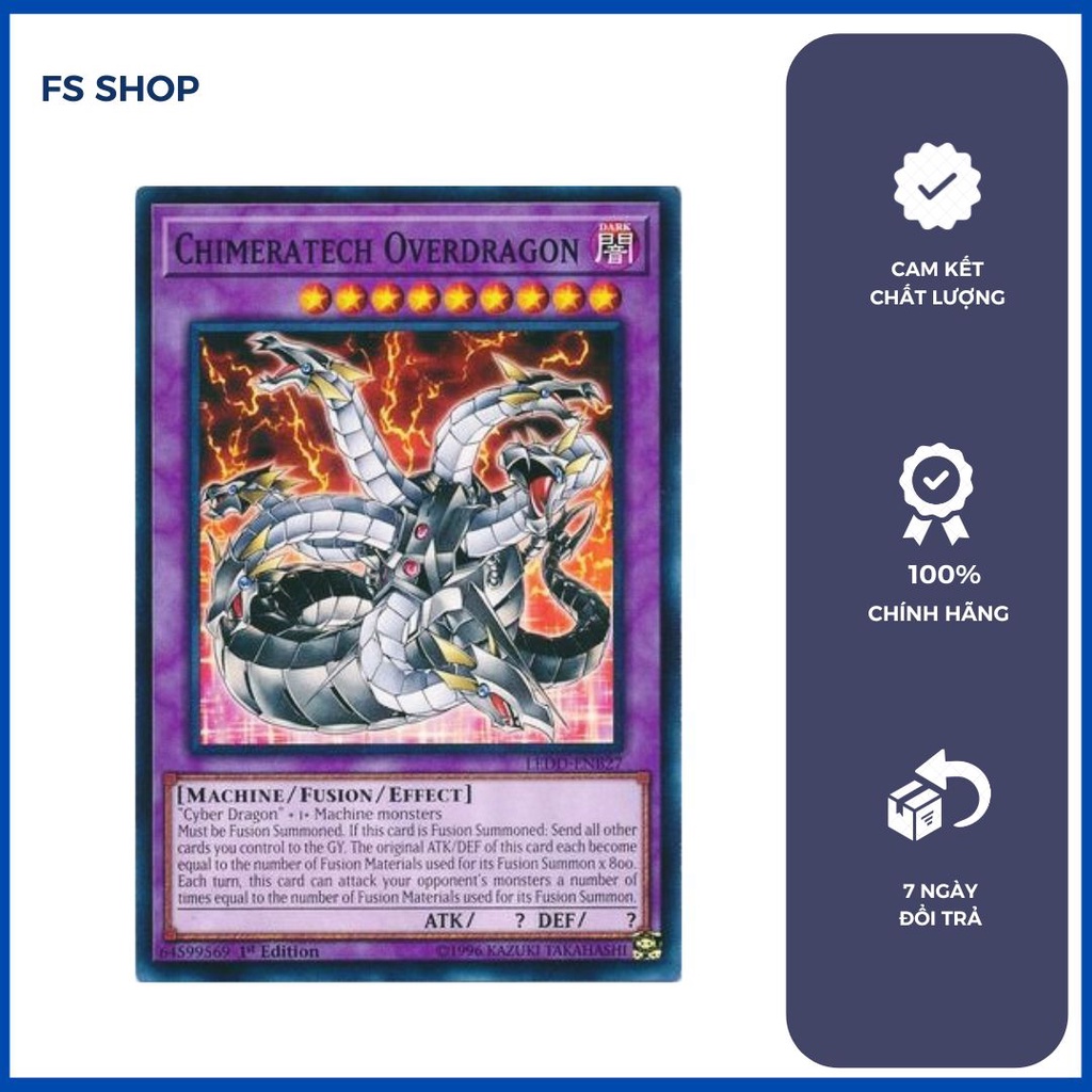 Thẻ bài Yugioh chính hãng Chimeratech Overdragon (Common) | Shopee Việt Nam