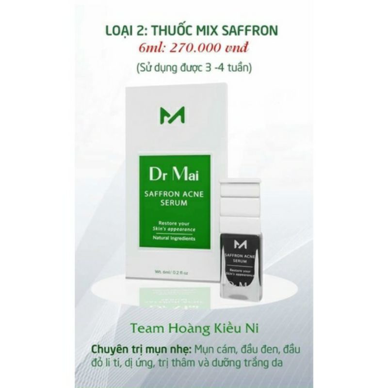 DR Mai Serum mix saffron 6ml ( Saffron Ance Serum ) | Shopee Việt Nam