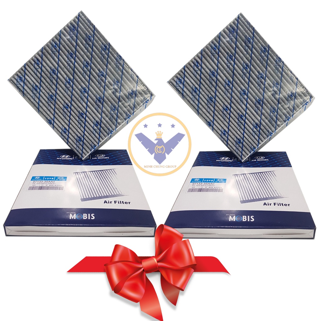 COMBO 2 chiếc Lọc gió điều hoà than hoạt tính Hyundai Santafe ,Kia ...