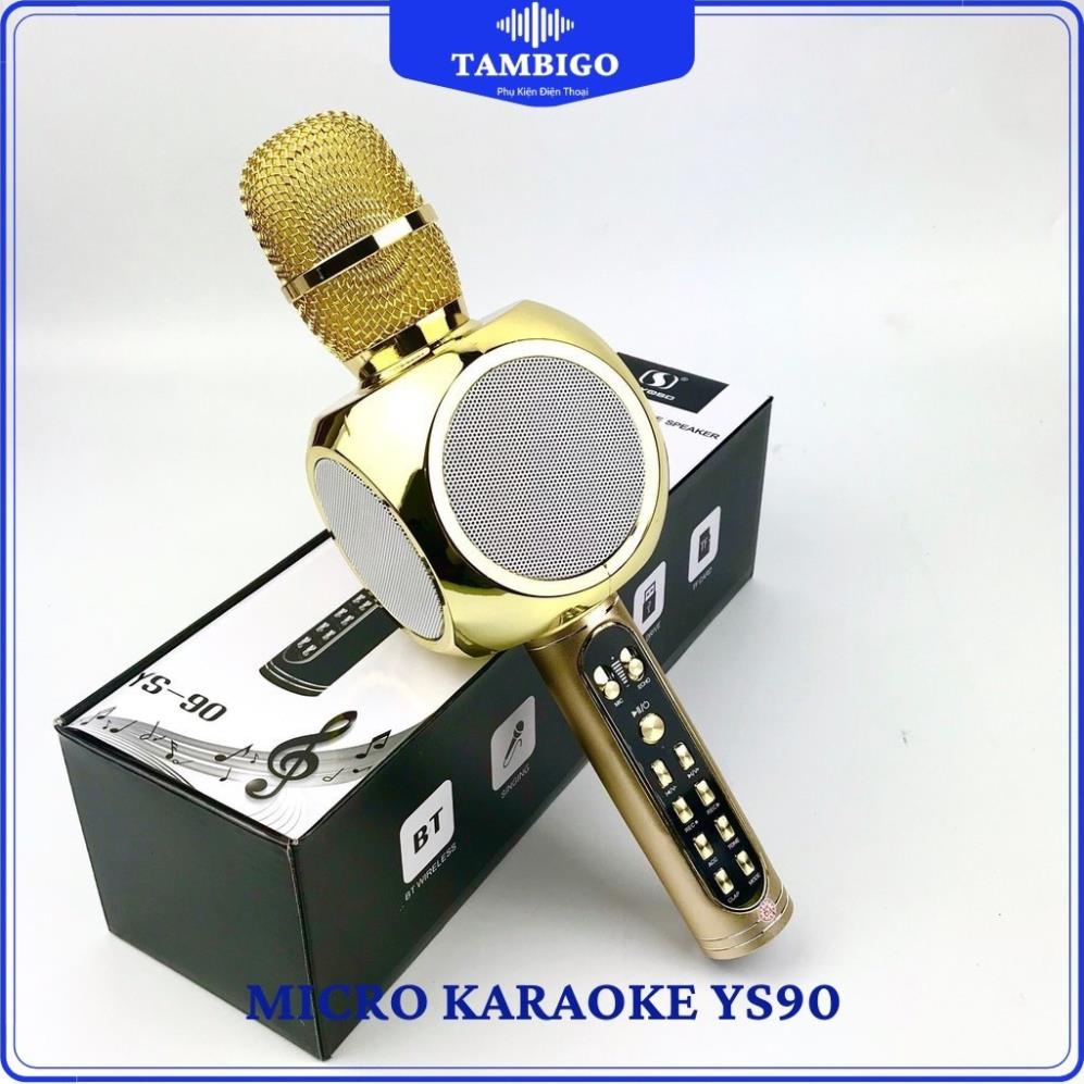 Micro Bluetooth TAMBIGO, mic karaoke YS 90 kết nối bluetooth không dây ...