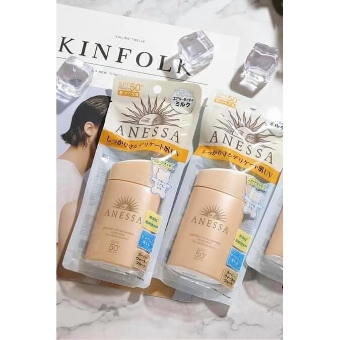 KEM CHỐNG NẮNG ANESSA PERFECT UV SUNSCREEN MILD MILK SPF50 - 60ml | Shopee Việt Nam