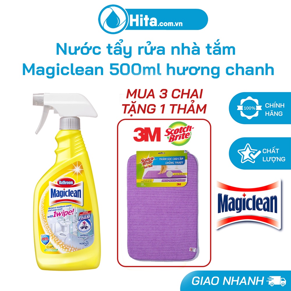 Nước tẩy rửa nhà tắm Magiclean 500ml hương chanh | Shopee Việt Nam