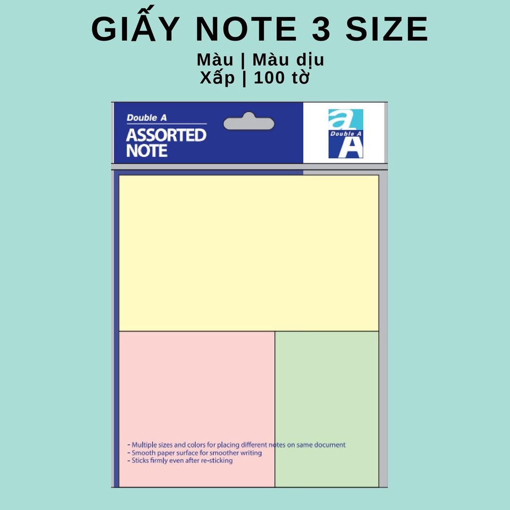 Giấy Note Double A 3 size | Shopee Việt Nam