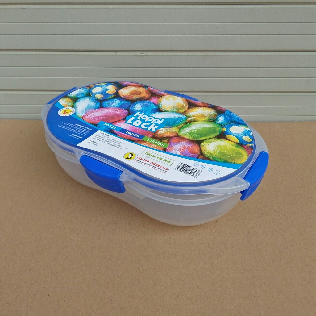 Hộp nhựa Happy Lock 1000ml chịu nhiệt trong suốt có nắp gài | Shopee ...