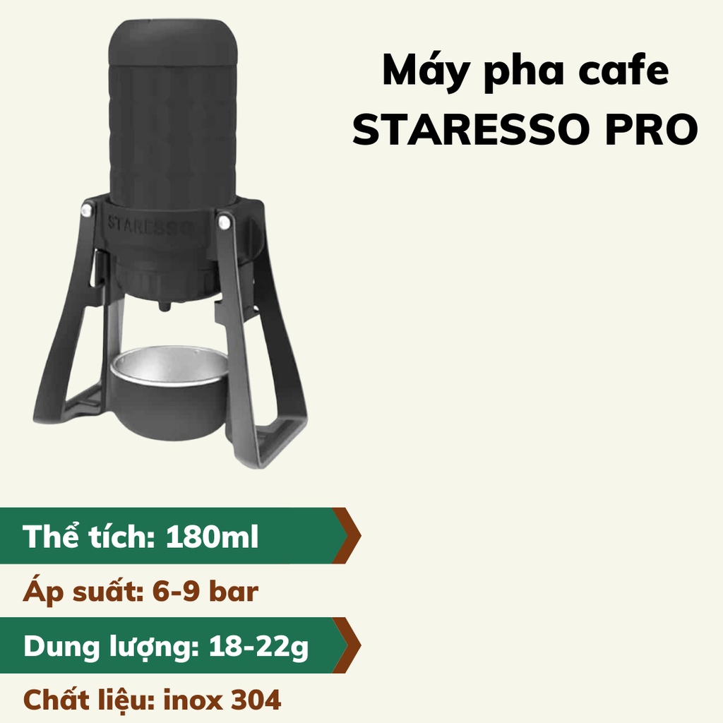 Máy pha cà phê Staresso Mirage Plus 2023 chính hãng máy pha cafe cầm tay nguyên chất Espresso ...