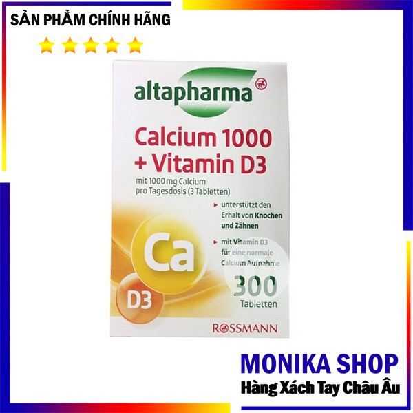 Calcium 1000 + Vitamin D3 Altapharma (Đức) | Shopee Việt Nam