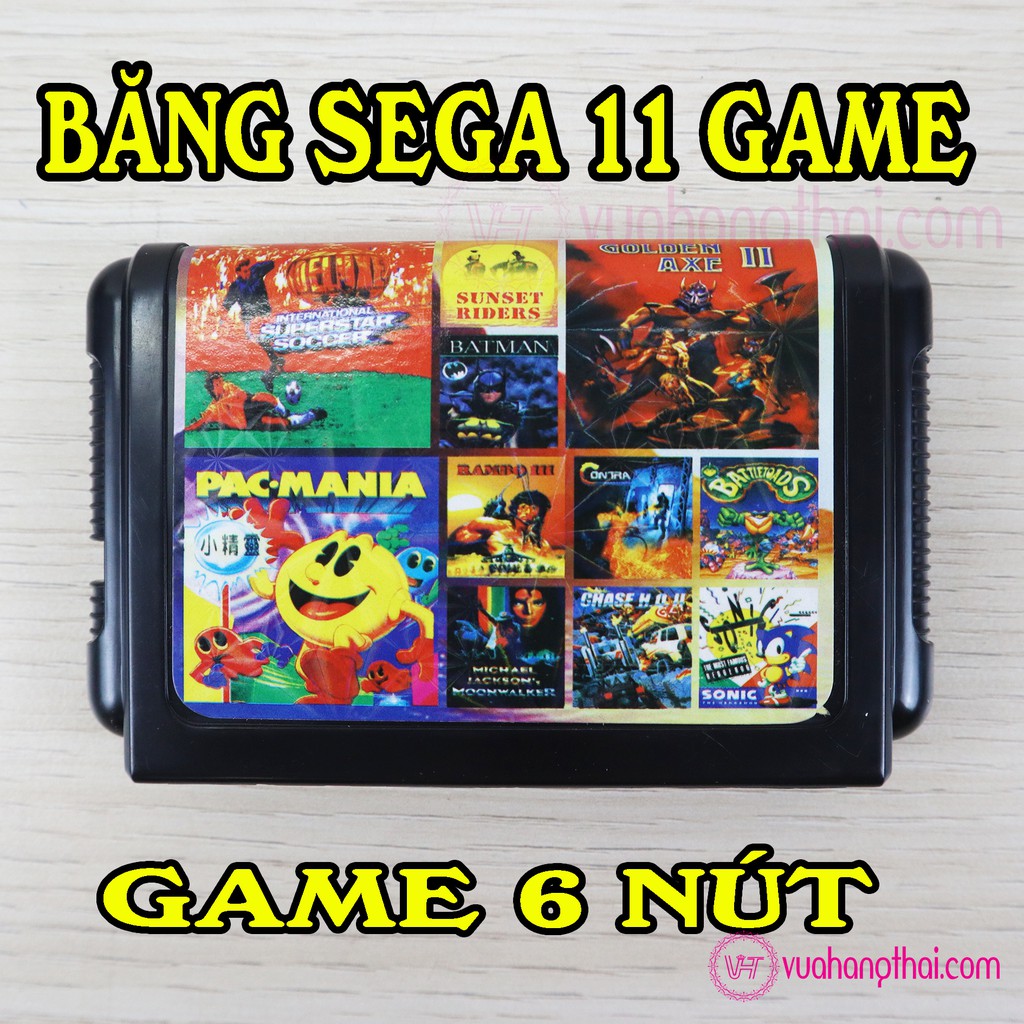 Băng 11 game dành cho máy chơi game 6 nút Sega 16 bit, Song Long Ếch ...