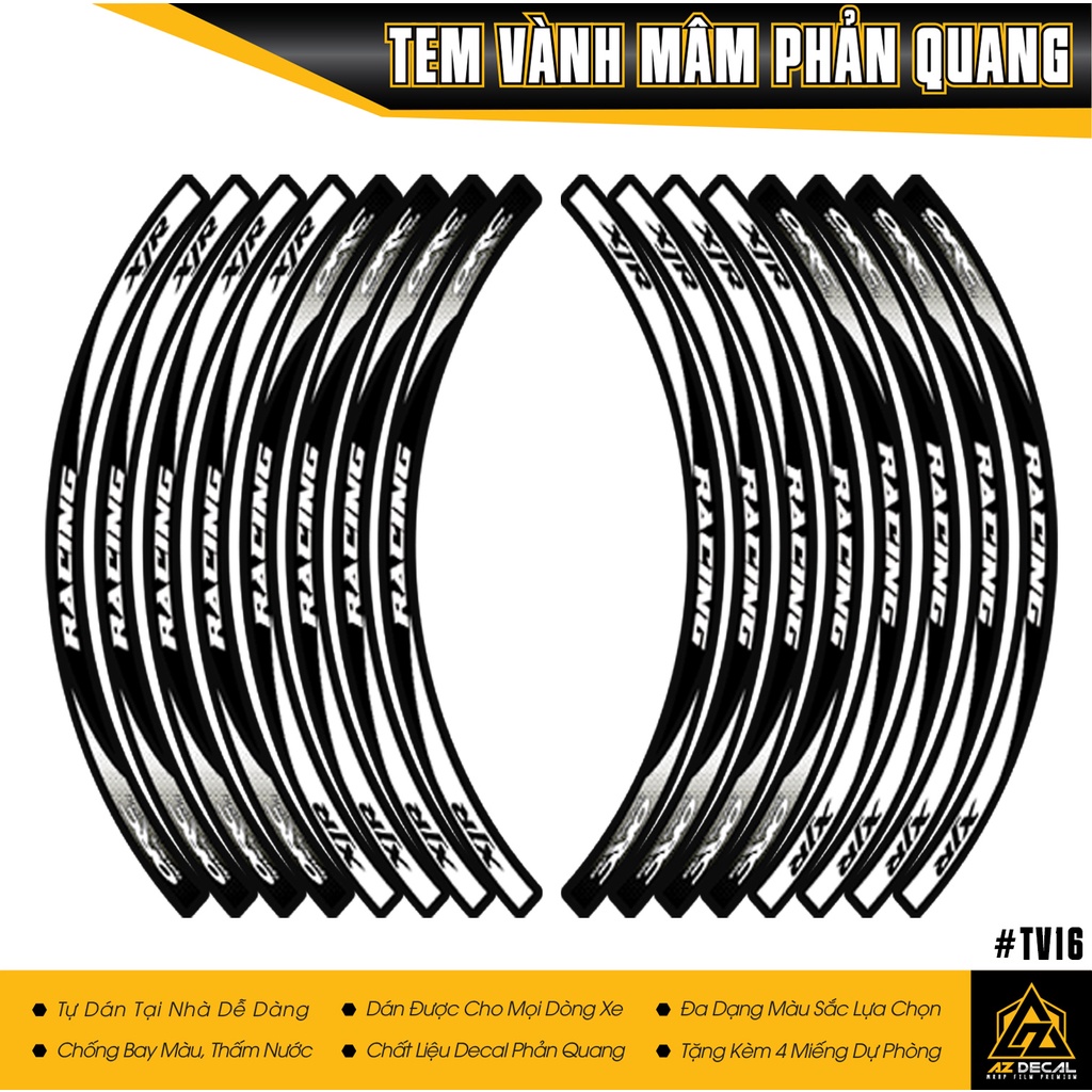 Decal Dán Mâm Mẫu Racing Orc | TV16 | Tem Dán Vành Xe Máy Phản Quang ...