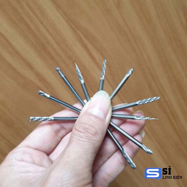 Mũi kim loại tổng hợp vonfram mài, khắc, phay chân 3mm (3x3mm) | Shopee ...