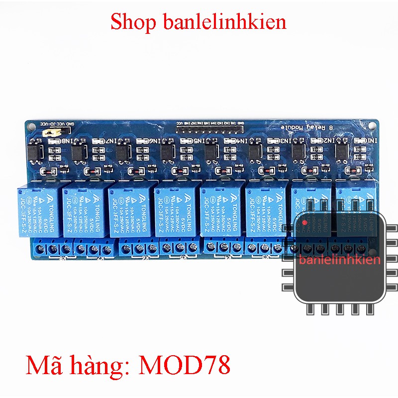 Module relay 8 kênh 5v có opto cách ly | Shopee Việt Nam