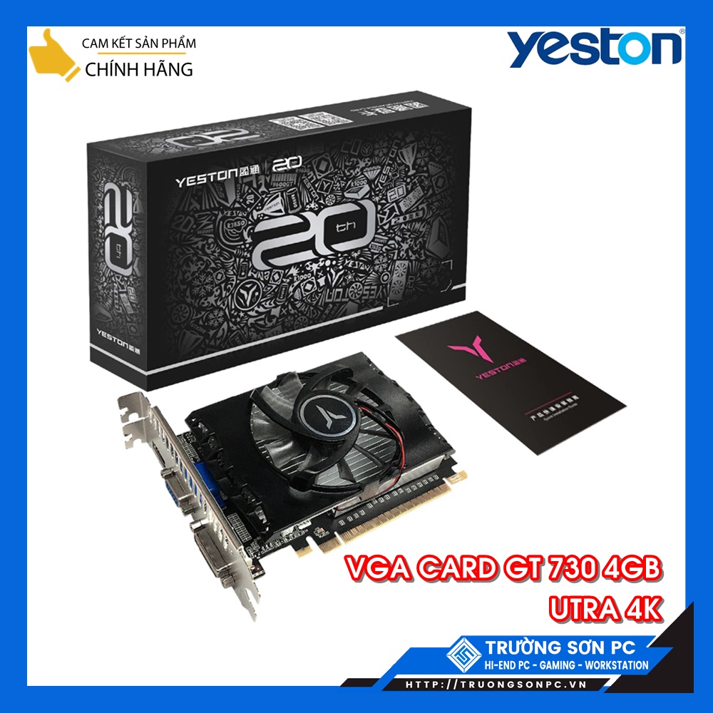 VGA Card Màn Hình Yeston GT730-4G D3 | HDMI/ VGA/ DVI | VGA New Chính Hãng Bảo Hành 3 Năm ...