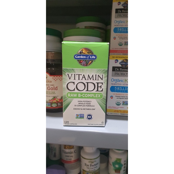 VITAMIN B TỔNG HỢP RAW B COMPLEX VITAMIN CODE GARDEN OF LIFE | Shopee ...