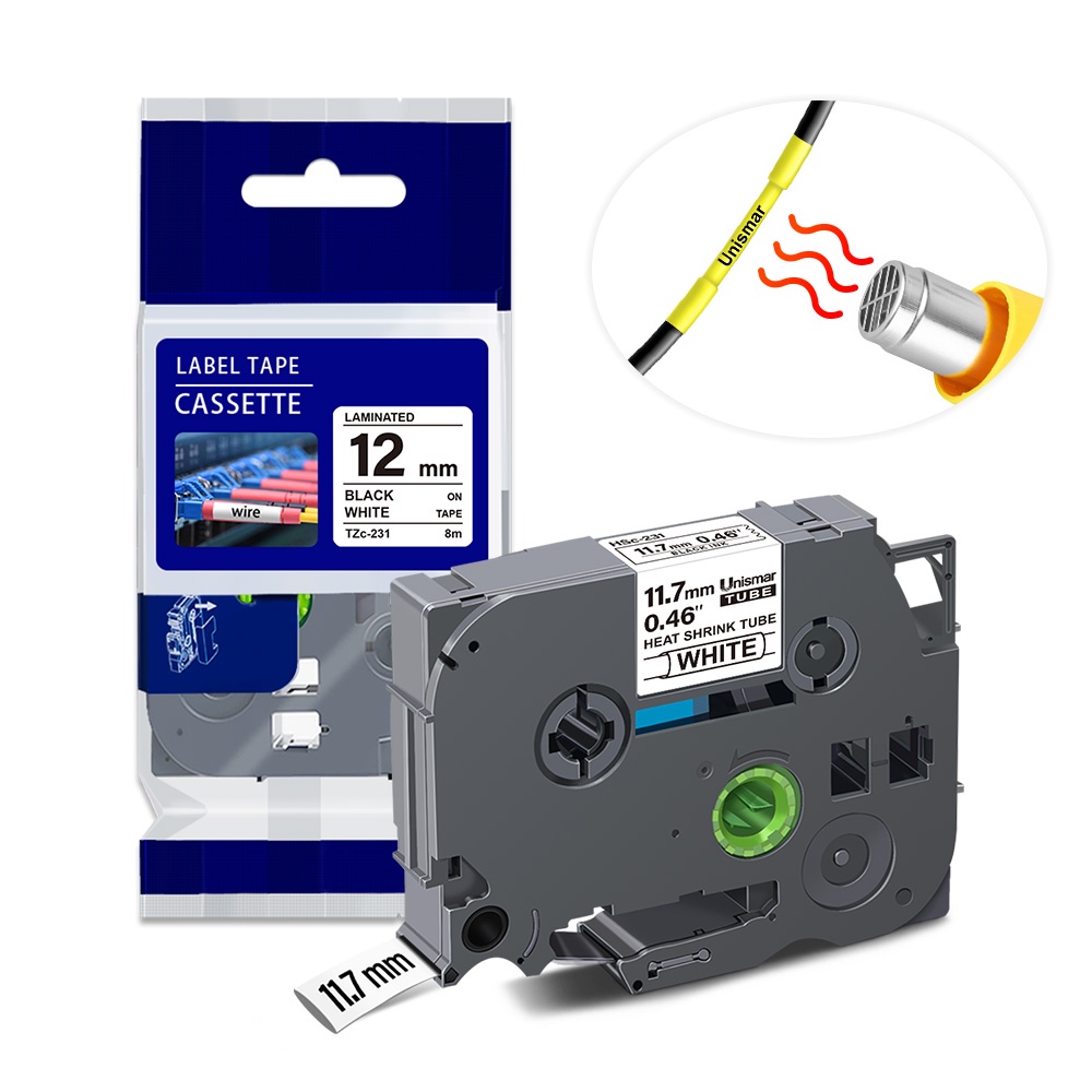 Băng Keo Co Nhiệt Hx-231 hse231 hse 231 11.7mm Hpe211 hse221 hse241 hse251 PT-E800W PT-P750WVP ...