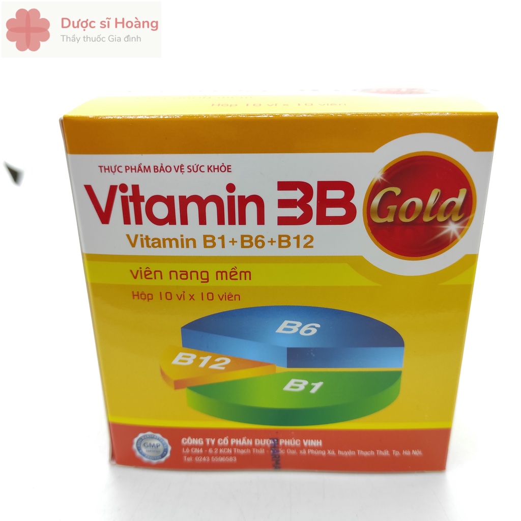 Vitamin 3B Gold PV - Giúp Bổ Sung Vitamin Nhóm B B1+B6+B12 Hiệu Quả | Shopee Việt Nam