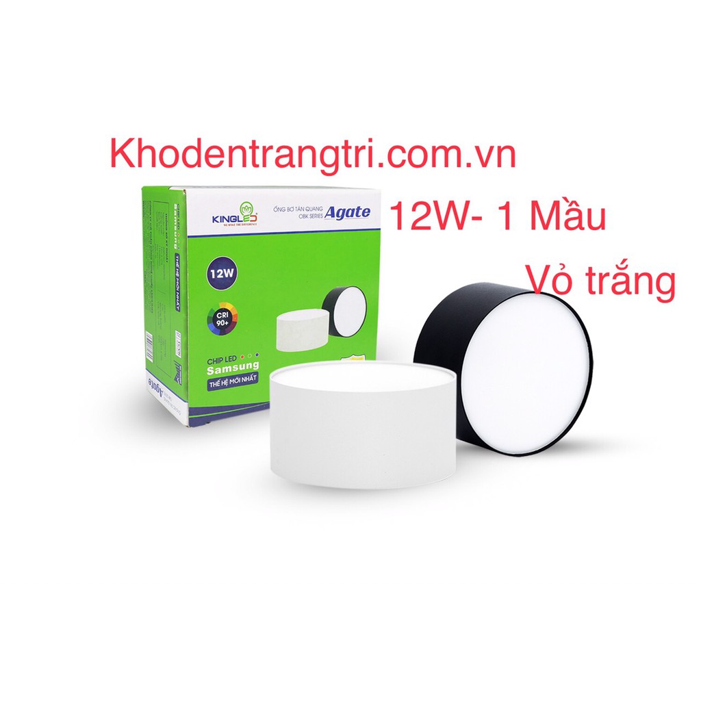 Đèn bơ tán quang-Kingled 12W - OBK-12SS-D115-T, AGATE. Vỏ trắng, ánh sáng: Trắng/ trung tính ...