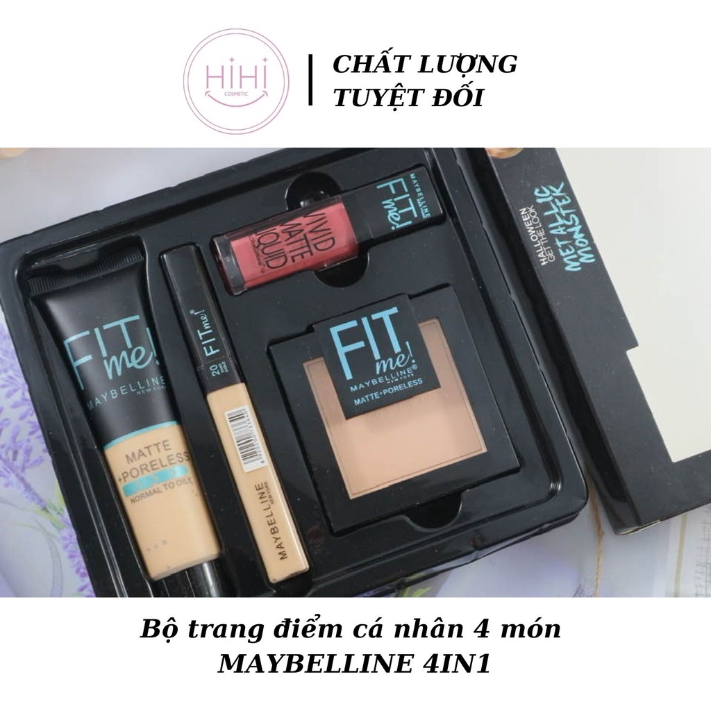 Bộ trang điểm cá nhân 4 món FIT ME - gọn nhẹ, bỏ túi vừa vặn | Shopee ...