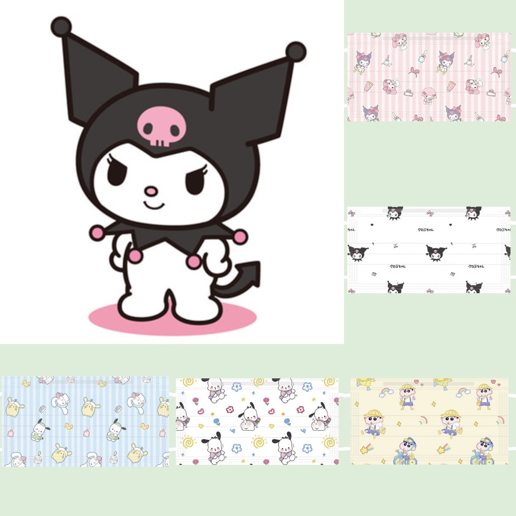 Kuromi&MyMelody Pochacco CrayonShin-chan Winnie the Pooh Face Mask for ...