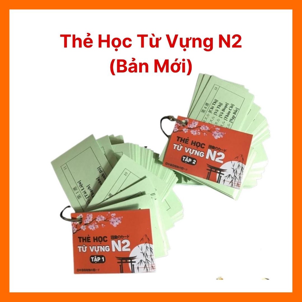 Thẻ Học Từ Vựng Tiếng Nhật N2 Tái Bản Mới Nhất - Flashcard Từ Vựng N2 ...