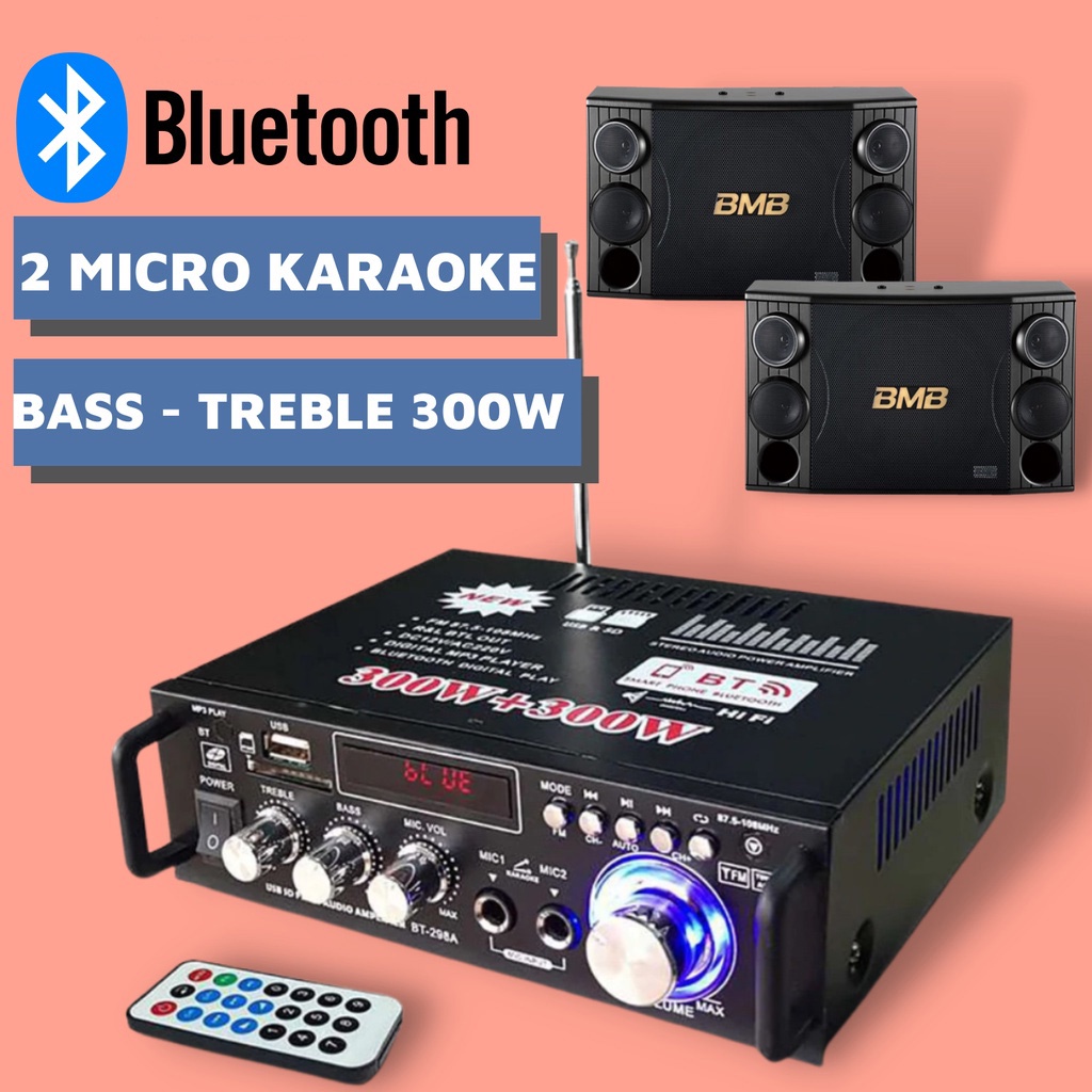 Amply karaoke, Ampli mini công suất lớn, Ampli Mini Karaoke Bluetooth ...