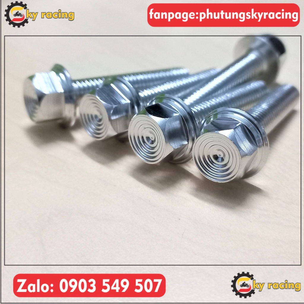 Ốc INOX 304 kiểu trụ thái 6li v2 các size thông dụng gắn nhiều dòng xe ...