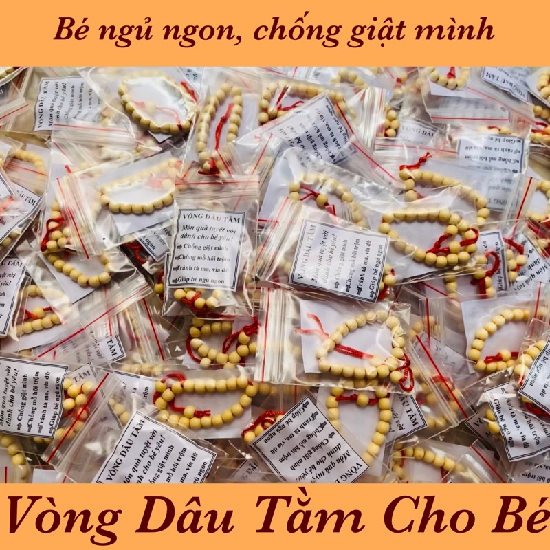 VÒNG DÂU TẰM CHO BÉ •Giúp bé ngủ ngon, tránh giật mình •Mamy Gold ...