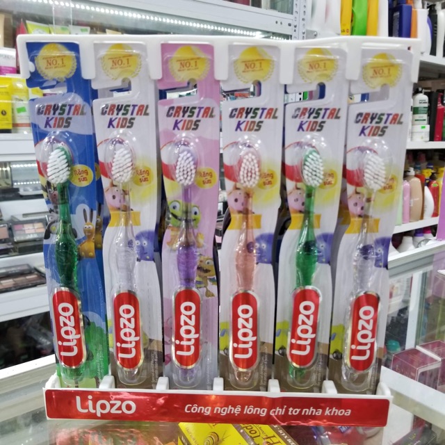 Bàn chải đánh răng cho bé Lipzo Crystal Kids 1-5 tuổi | Shopee Việt Nam